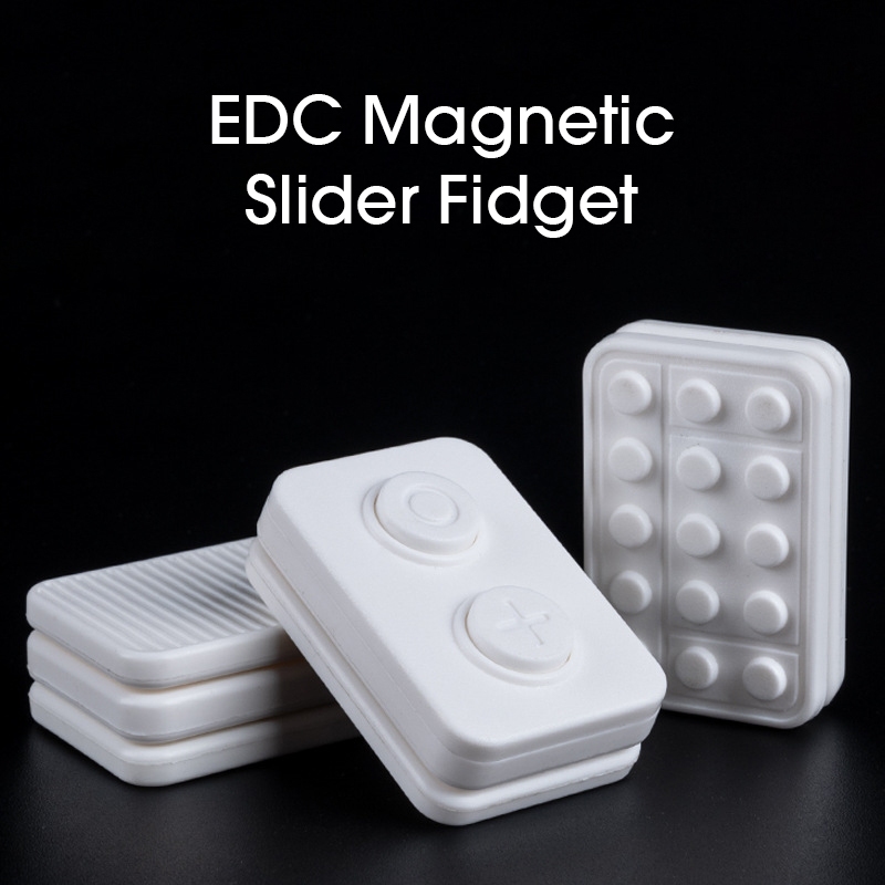 EDC Magnetic Push Slider Fidget Toy Anti-Stress ABS Gadget Pocket ...