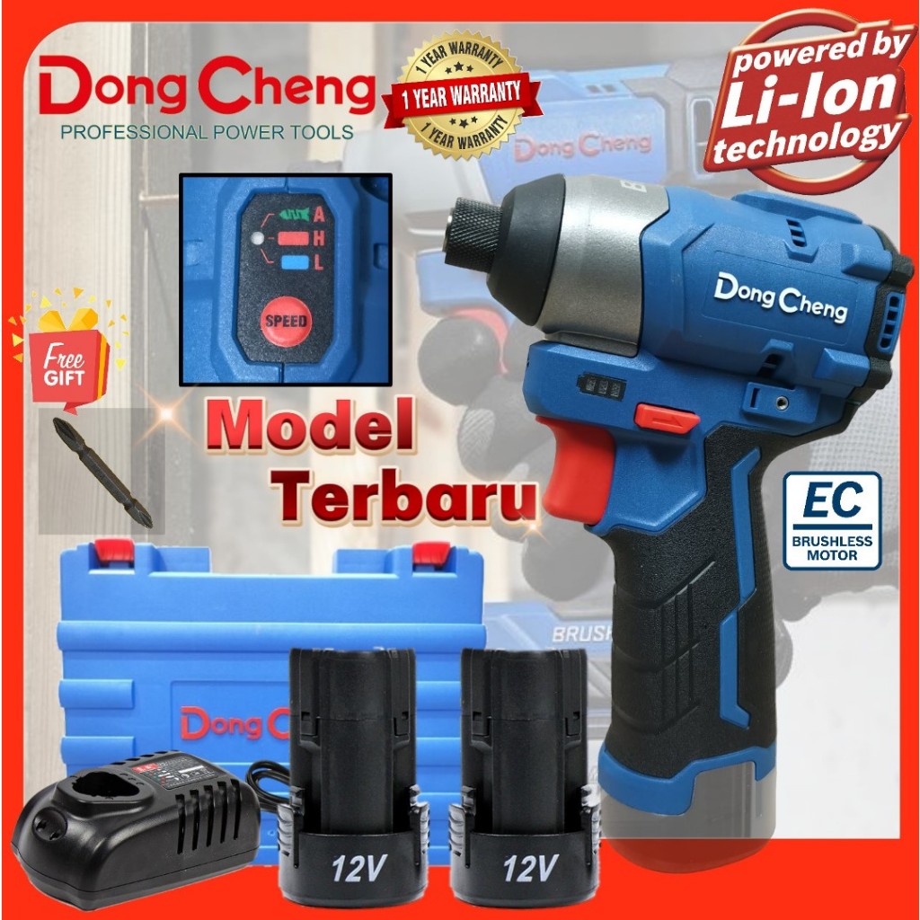 Dong Cheng Dcpl04 8 12v Cordless Brushless Impact Driver Bateri Drill