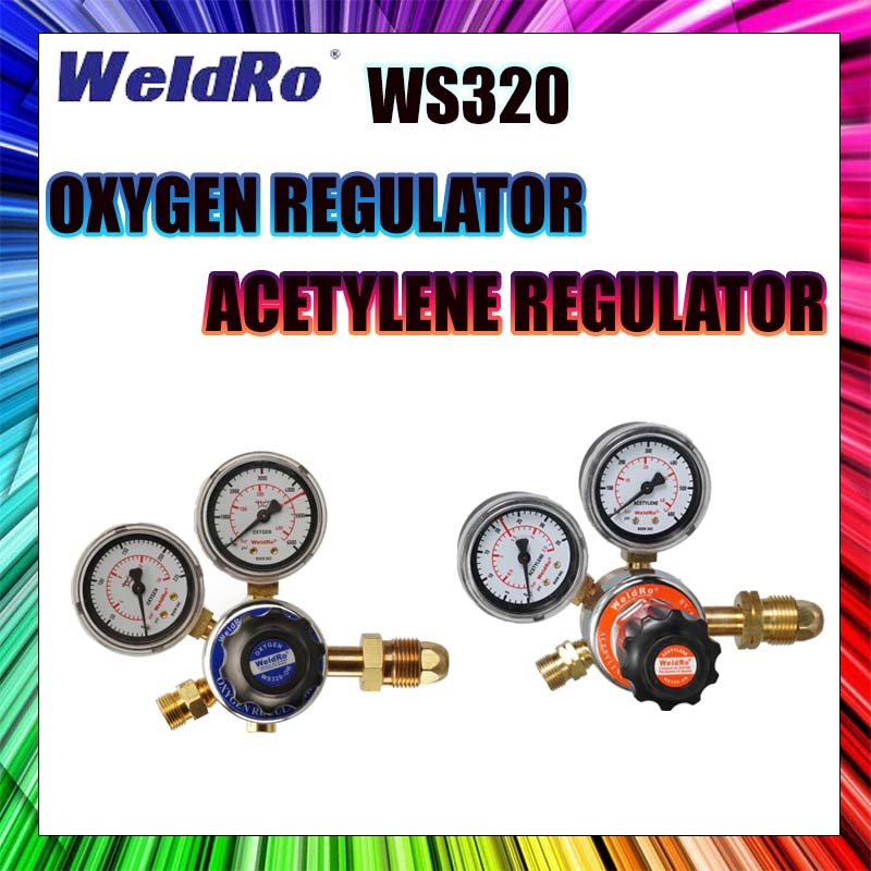 WELDRO WS320 OXYGEN / ACETYLENE REGULATOR O2 & DA REGULATOR FLOW METER ...