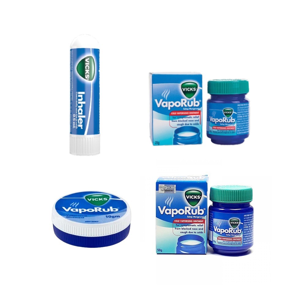 VICKS PENYEDUT INHALER KEYCHAIN 0.5ML / VAPORUB (10G / 25G / 50G ...