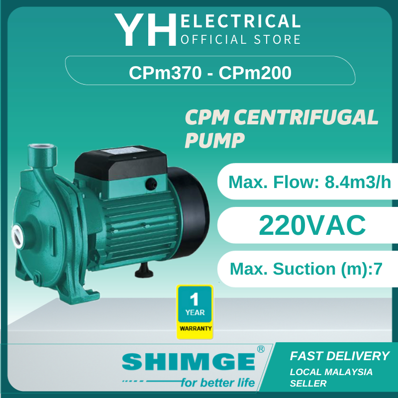 SHIMGE Surface Pumps CPm370 CPm750 CPm 170 CPm 190 CPm200 CENTRIFUGAL WATER PUMP | Shopee Malaysia