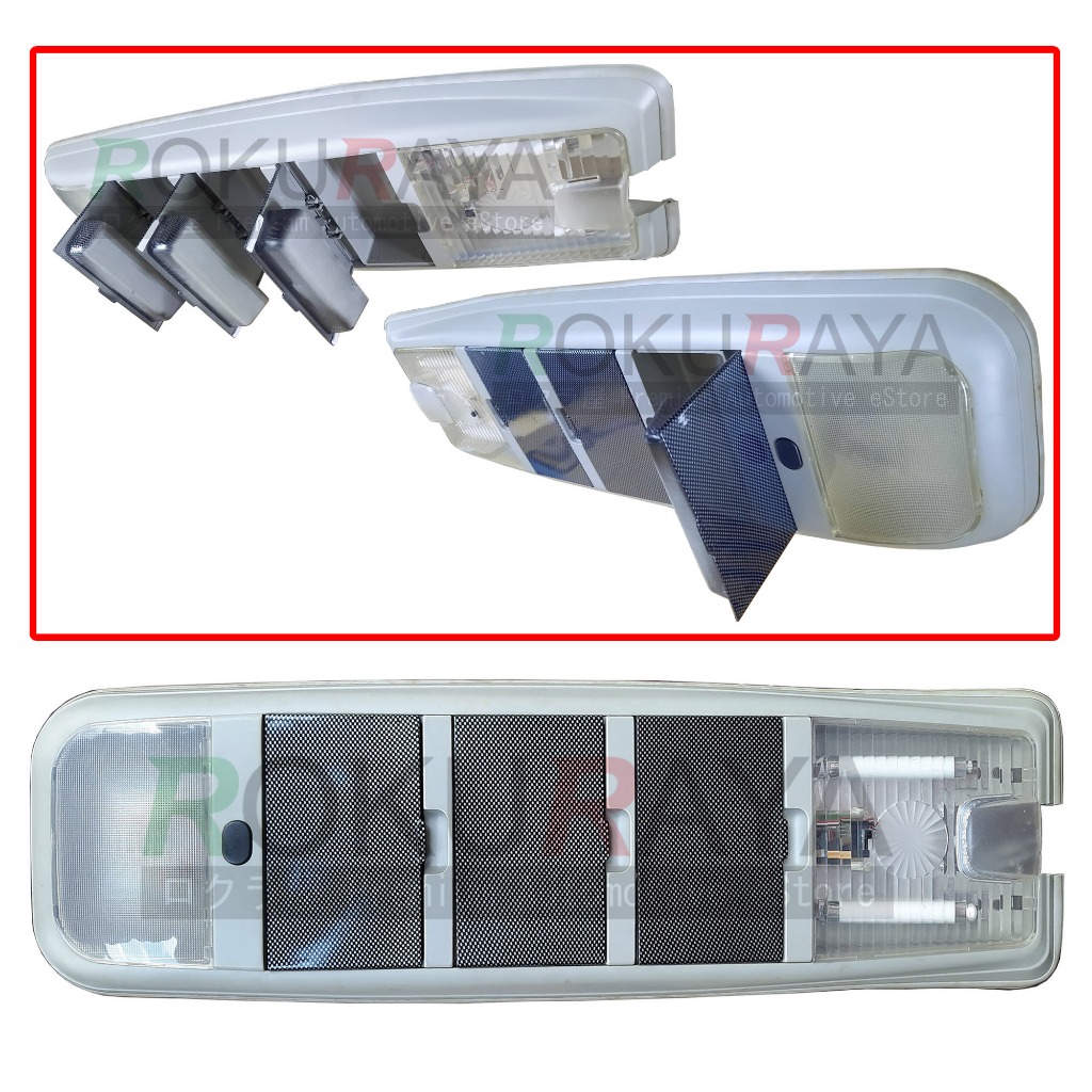 AUTO R Universal Car Auto Top Interior Roof Console 3 Storage ...