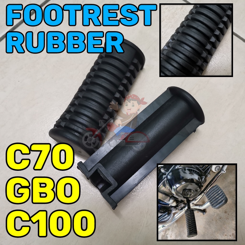 READY STOCK !!! FOOTREST RUBBER C70 GBO GBOJ C100 GETAH PEMIJAK KAKI ...