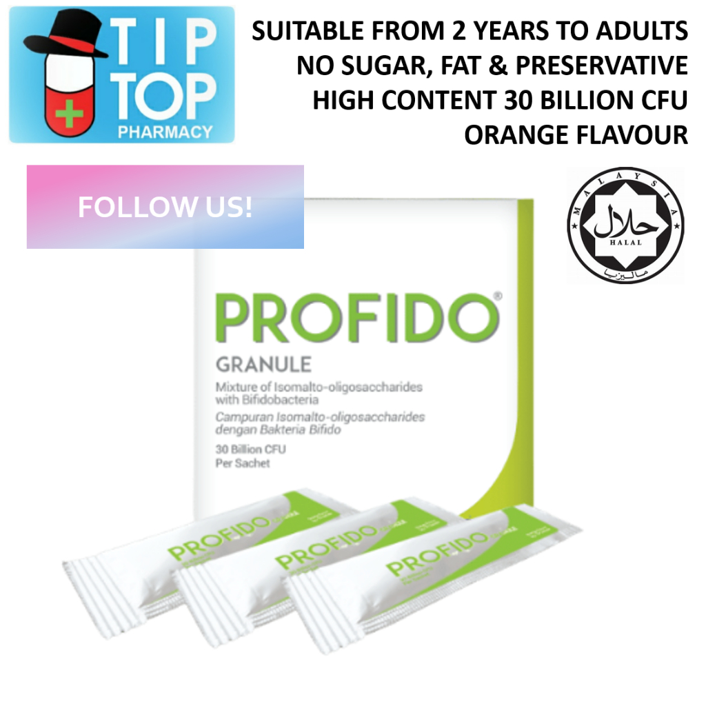 Profido Granule 30 Billion CFU Sachets 10's Orange Flavour ( prebiotic ...