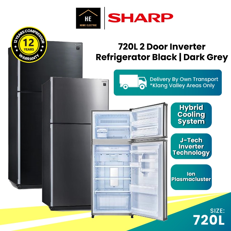 SHARP 720L 2 door Inverter Refrigerator Fridge SJP801MFMS / SJP801MFMK ...