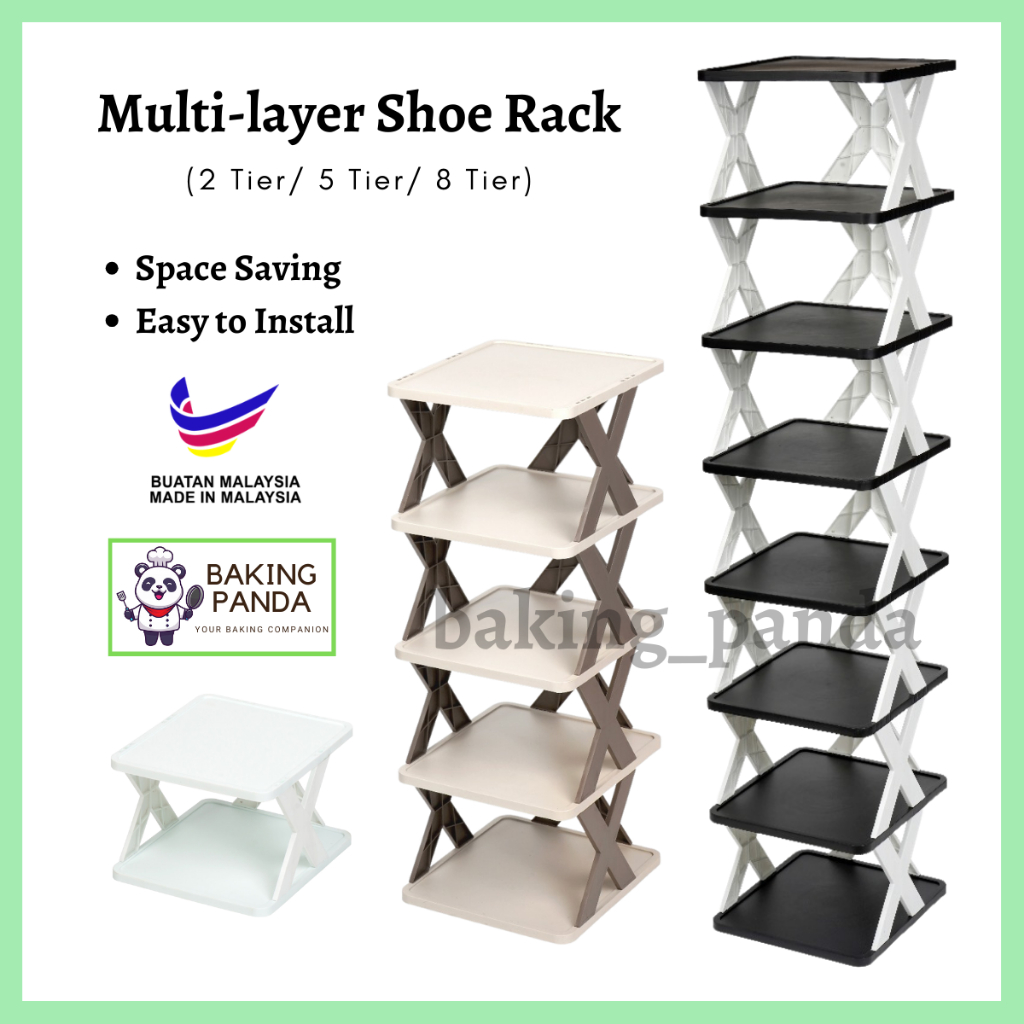 Rak Kasut Plastic Shoes Rack/ Multi-layer Shoe Rack/ Storage Cabinet ...