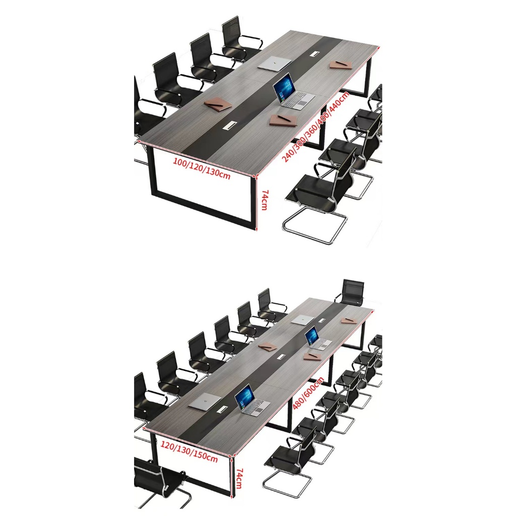 Long Wide Meeting Table Dining Table Thickened Table Meja Pejabat Meja ...