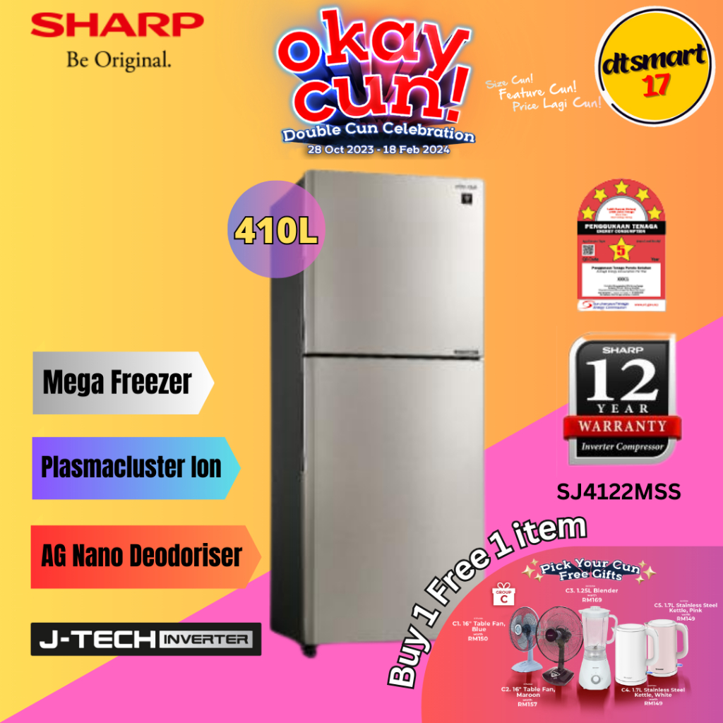 𝐋𝐎𝐑𝐑𝐘 𝐒𝐄𝐍𝐃𝐈𝐑𝐈 𝗞𝗟,𝗦𝗘𝗟𝗔𝗡𝗚𝗢𝗥 Sharp Refrigerator Inverter 410L 5 star ...