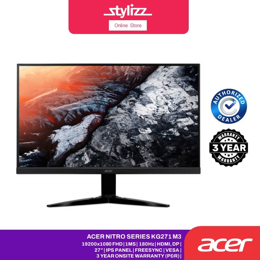 ACER NITRO GAMING KG271 M2 / KG271M3 27" FHD 1920X1080, 1MS, 180HZ ...