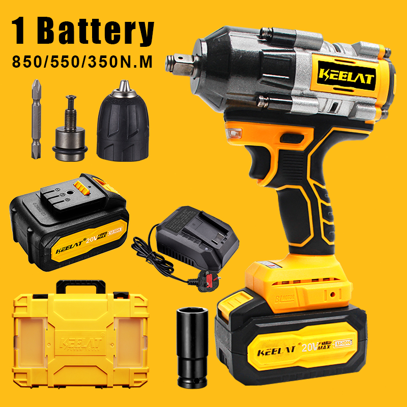 KEELAT 850N.M High Torque Brushless Impact Wrench Cordless Impact ...