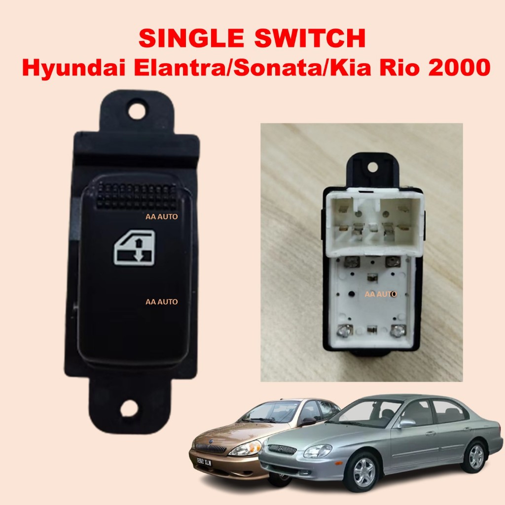Hyundai Elantra/Sonata/Kia Rio 2000 Power Window Single Switch Sub ...