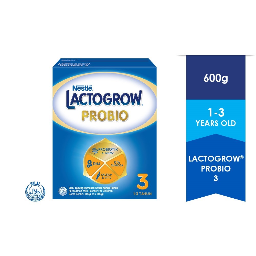 Nestle Lactogrow Probio 3 Milk Powder (600g) [EXP: JUNE'25] | Shopee ...