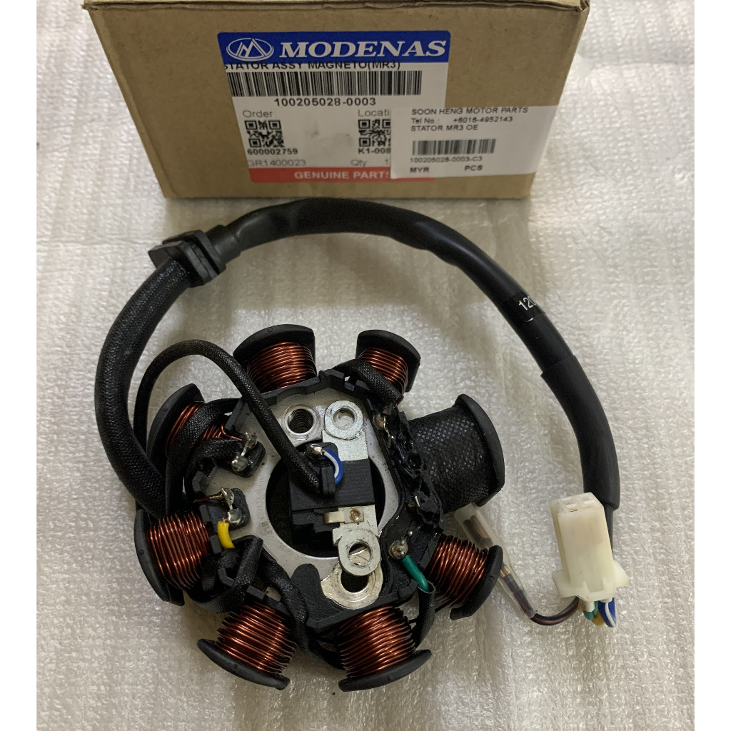 MODENAS MR3 STATOR/FUEL COIL 5 WIRES ORIGINAL MODENAS | Shopee Malaysia