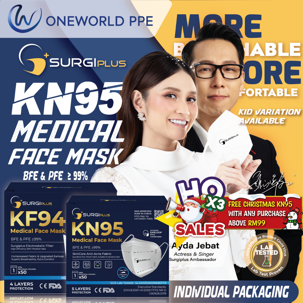 【Surgiplus】Medical KN95 5 layers 1pc【Individual Packing】Order 50pcs ...