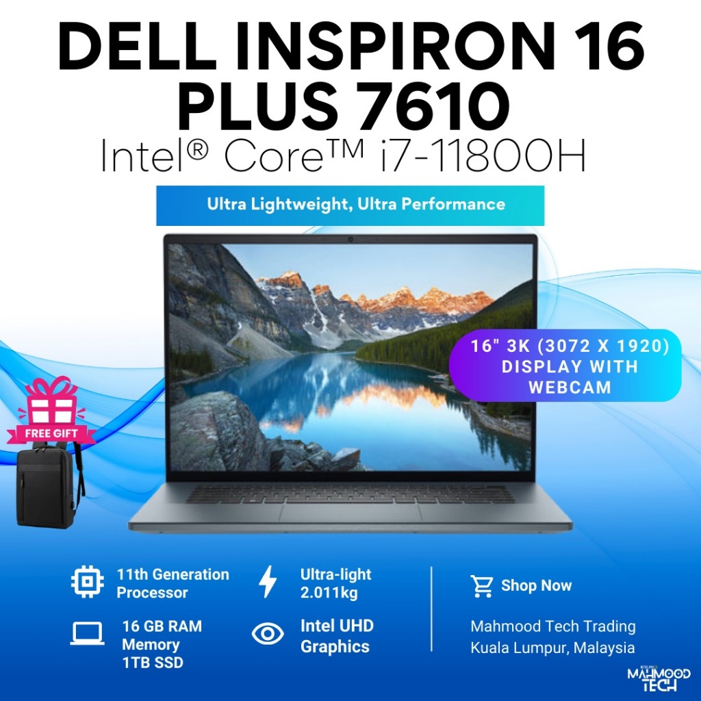 (NEW) DELL - INSPIRON 16 PLUS 7630 CORE I7 13TH GENERATION 32GB / 1TB ...