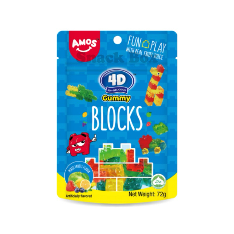Amos 4D Gummy Fruits Block (72G) | Shopee Malaysia
