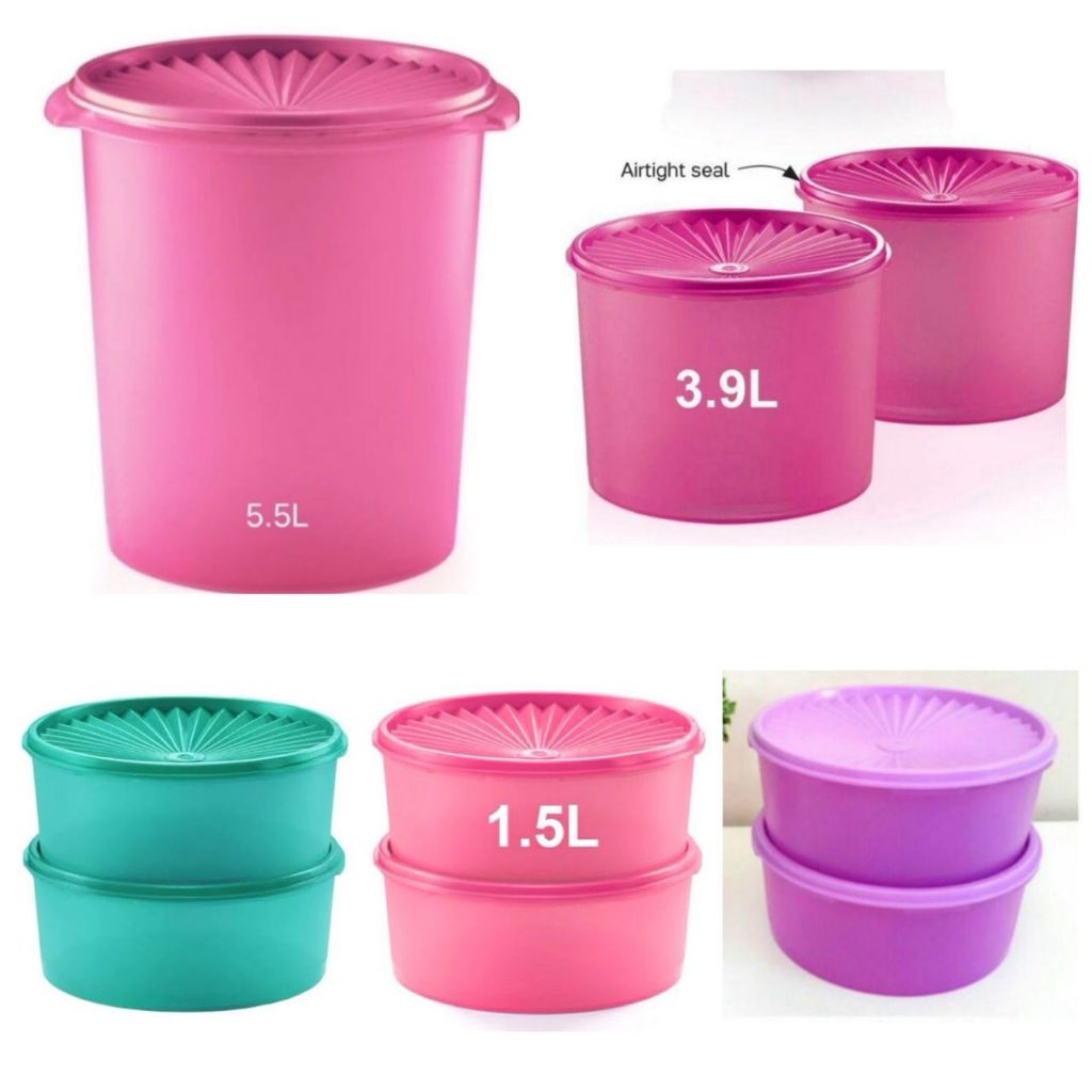 72004* Tupperware Deco Canister 1.5L /3.9L/ 5.5L /Canister Tupperware - Ready Stock | Shopee ...