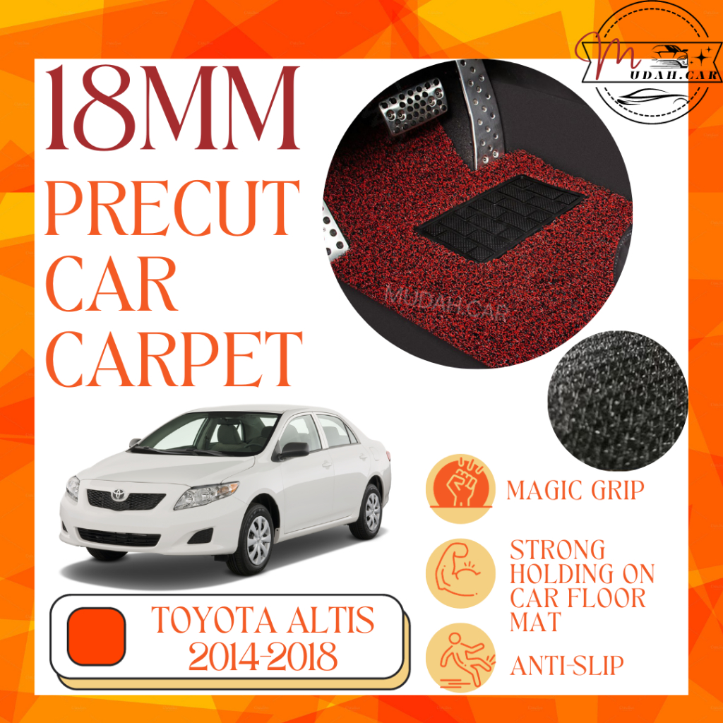 TOYOTA ALTIS 2014-2018 D74A OEM PRECUT PVC CARPET Coilmat Karpet Magic ...