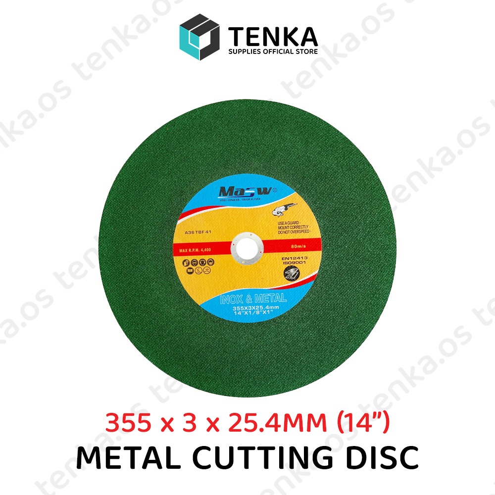 TENKA 14" Inch Metal Cutting Disc Economy Speed Netting MASW | Shopee ...