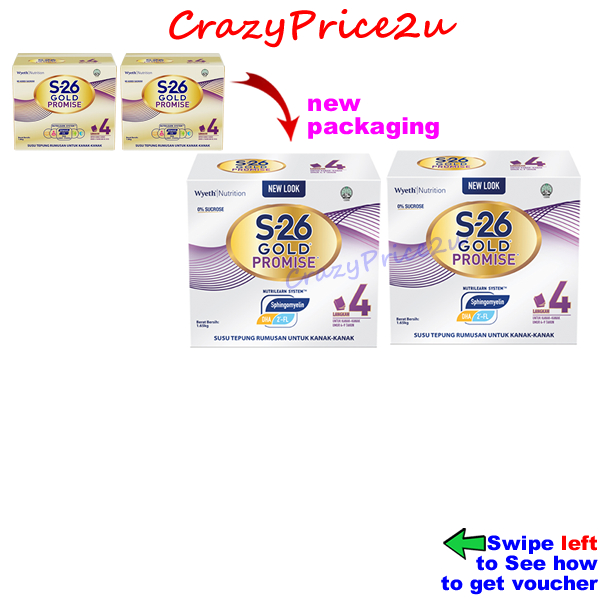 Wyeth S26 Gold Promise Step 4 (2x1.65kg) New Formula with 2'-FL ...