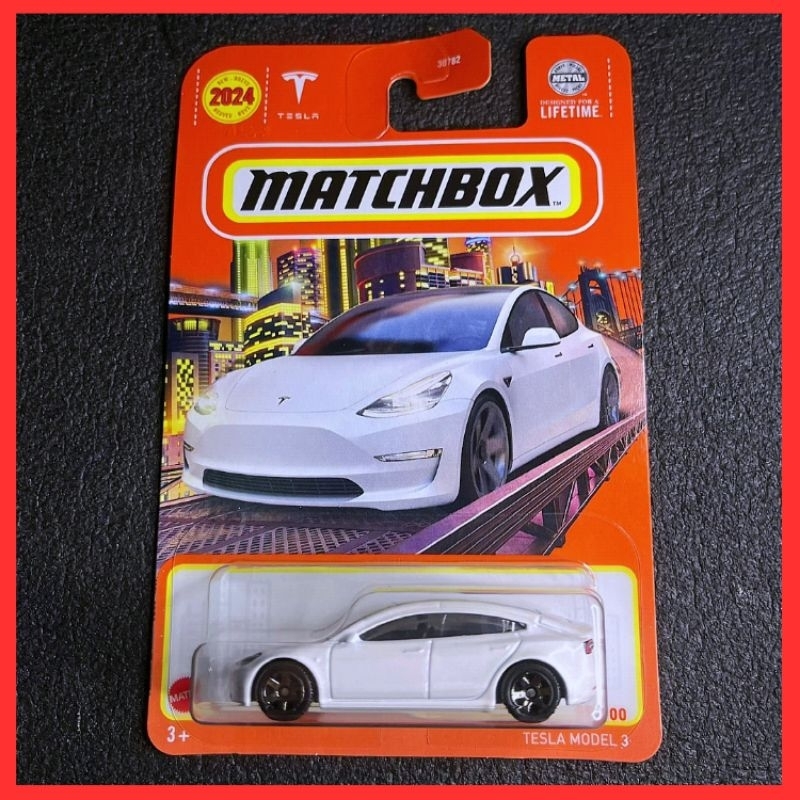 (WM FREE Shipping) Matchbox Tesla Model 3 2024 White Model Collections ...