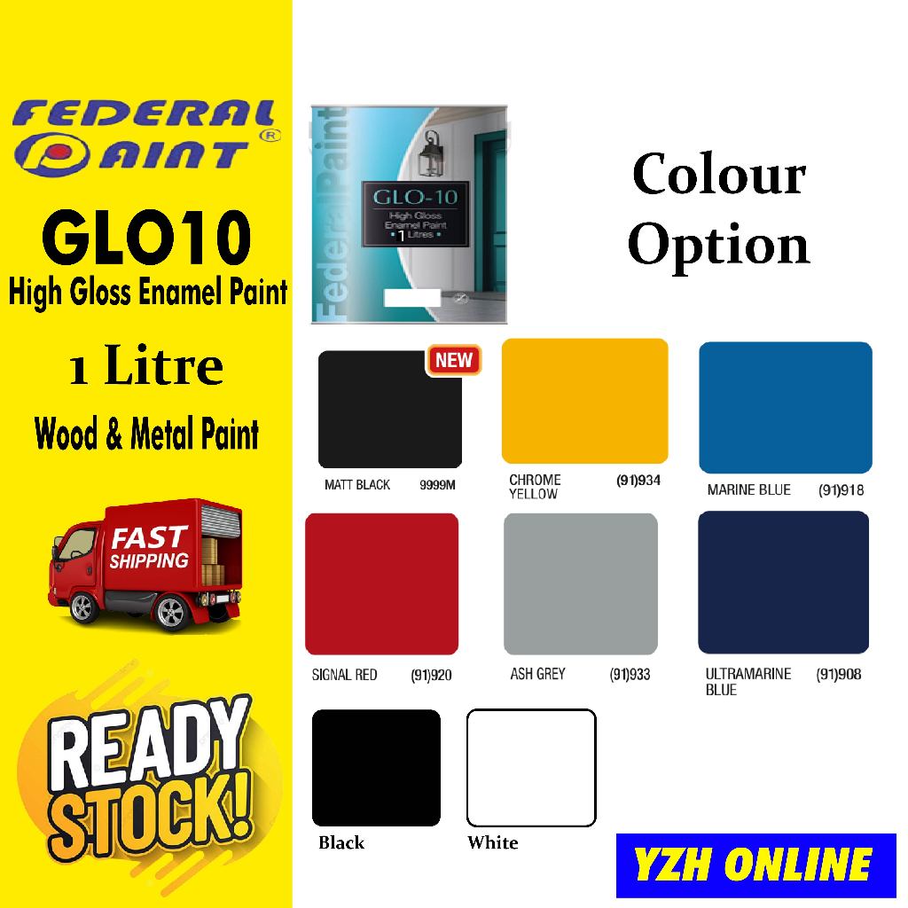 Federal Paint Glo10 Cat Besi Berkilat Wood and Metal Paint High Gloss ...