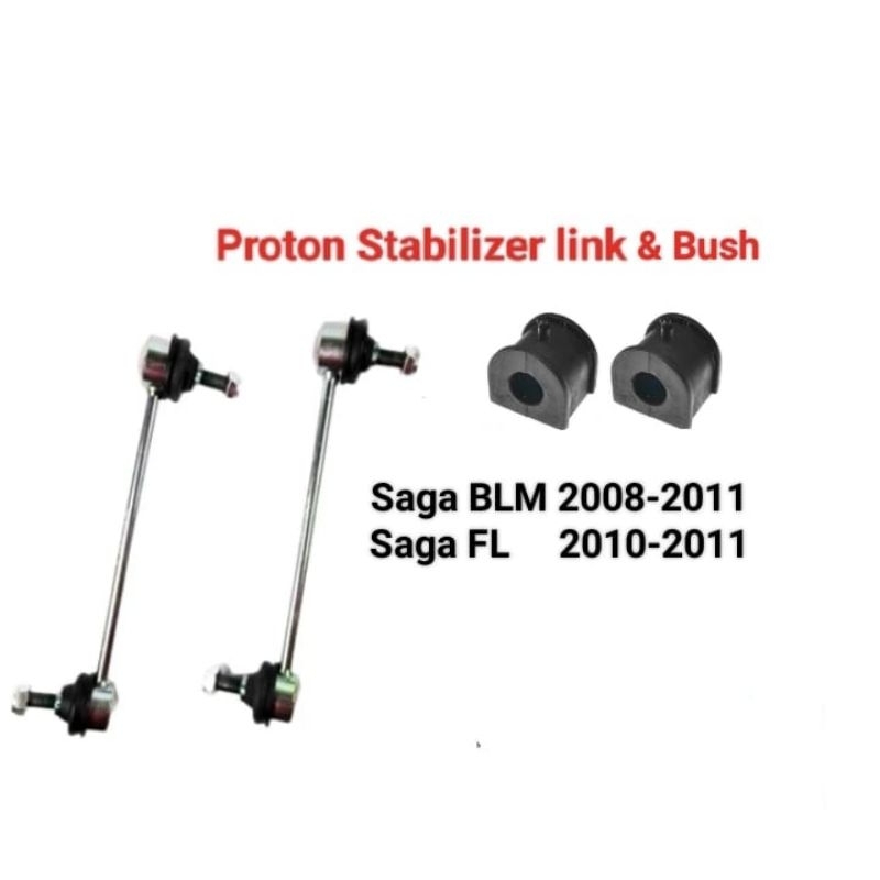 Proton Stabilizer Link PW827400 (2pcs) & Bush PW826071 (2pcs) Front ...