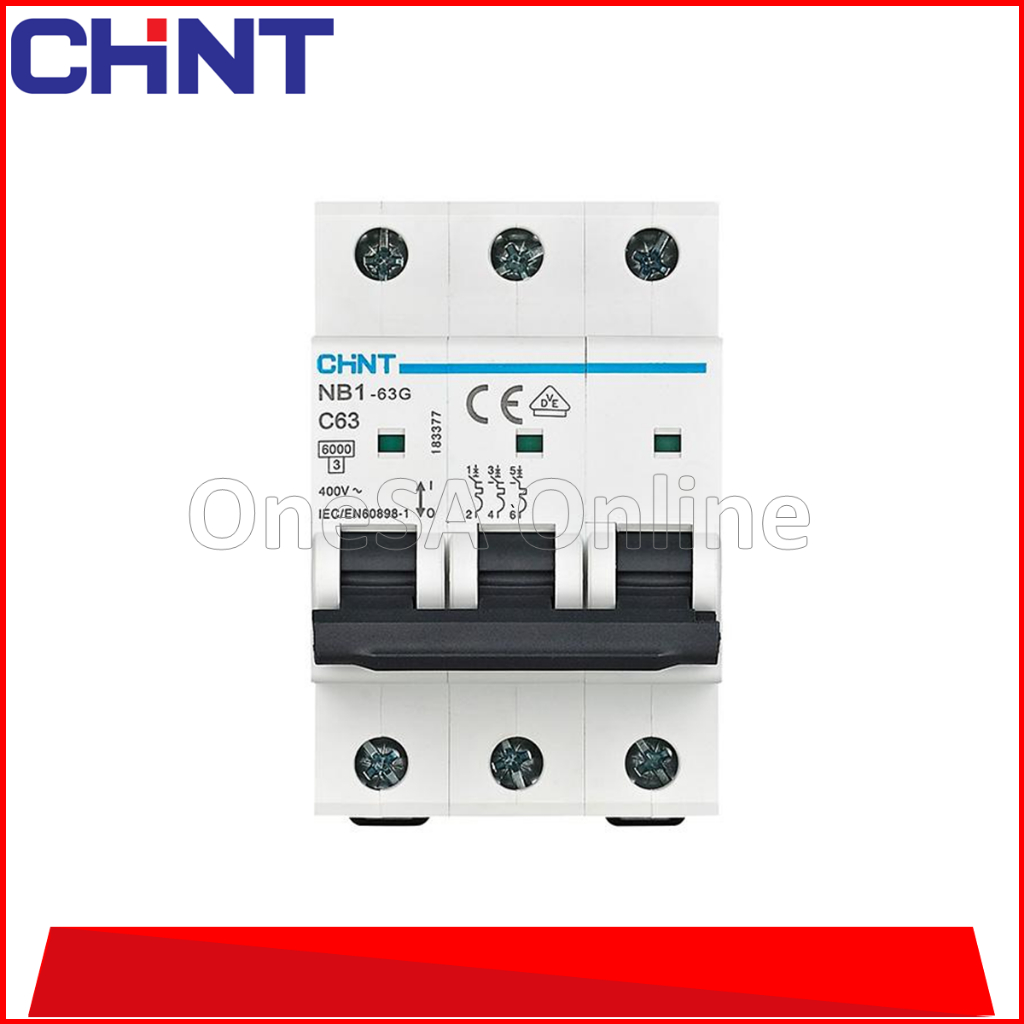 CHINT MCB 3P 6KA C CURVE(NB1-63-3P) | Shopee Malaysia