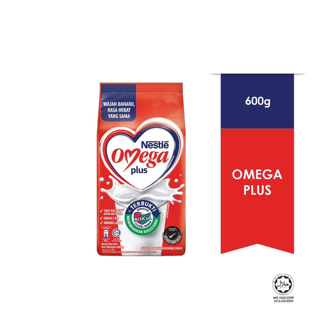Nestle Omega Plus Plain Milk Powder (600g) | Shopee Malaysia