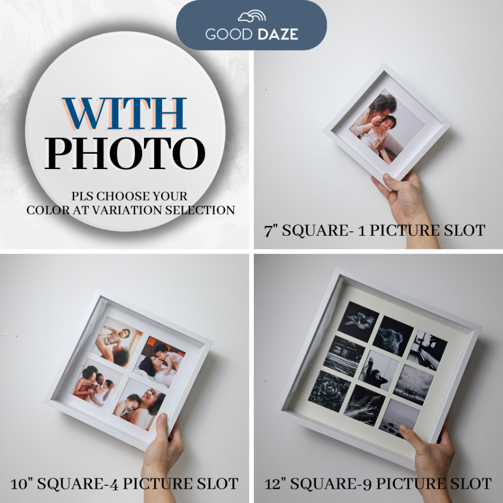 GOOD DAZE 3D Square Photo Frame Collage Photo Frame Custom Frame 九宫格相框 ...