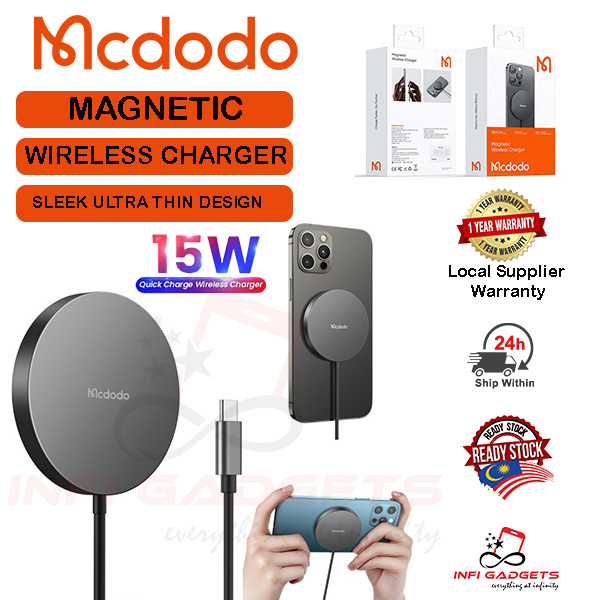 (1 YEAR WARRANTY) Original MCDODO MagSafe Magnetic Wireless Charger CH ...