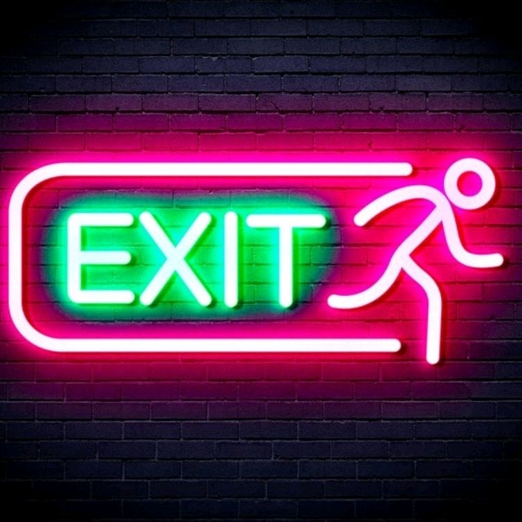 Exit Neon Sign Shop Decoration Led Neon Light Signboard Neon Lights ...