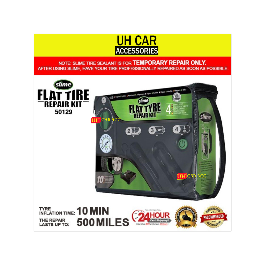 SLIME FLAT TYRE TIRE SEALER 10MIN REPAIR KIT DIGITAL EMERGENCY REPAIR ...