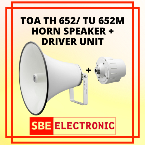 TOA TH-652 Reflex Horn Speaker with TU-652M Driver Unit - 50W 100V/70V (TH652 / TU652M) | Shopee ...