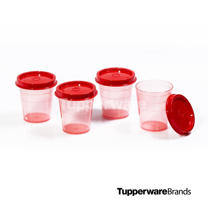 Tupperware Midget Chili Red 60ml (4pcs) | Shopee Malaysia