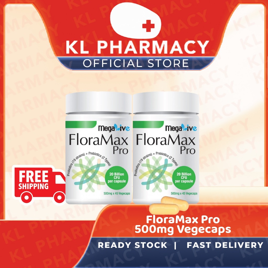 [READY STOCK, FAST SHIPMENT] MegaLive FloraMax Pro 500mg Vegecaps 2x45s ...