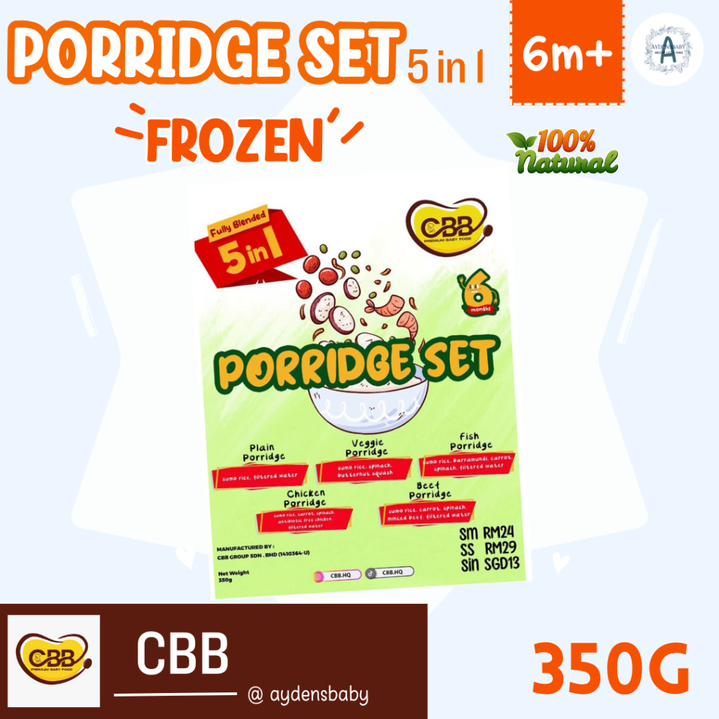 CBB 6M SET BUBUR FROZEN BABY FOOD READY TO EAT [READY STOCK] | Shopee Malaysia