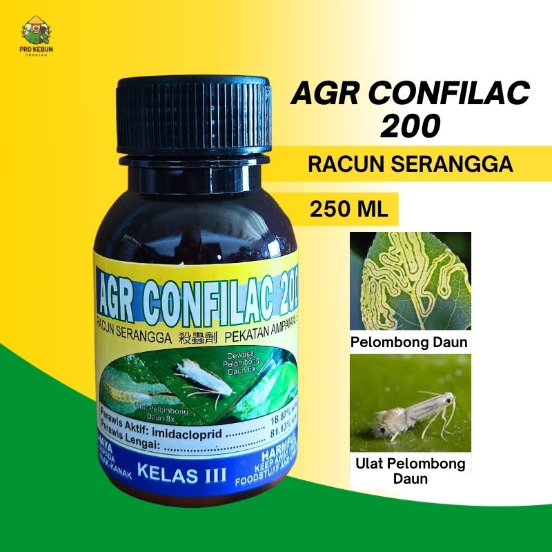 AGR Confilac 200 Racun Serangga 250ML Racun Ulat Pelombong Daun Racun ...