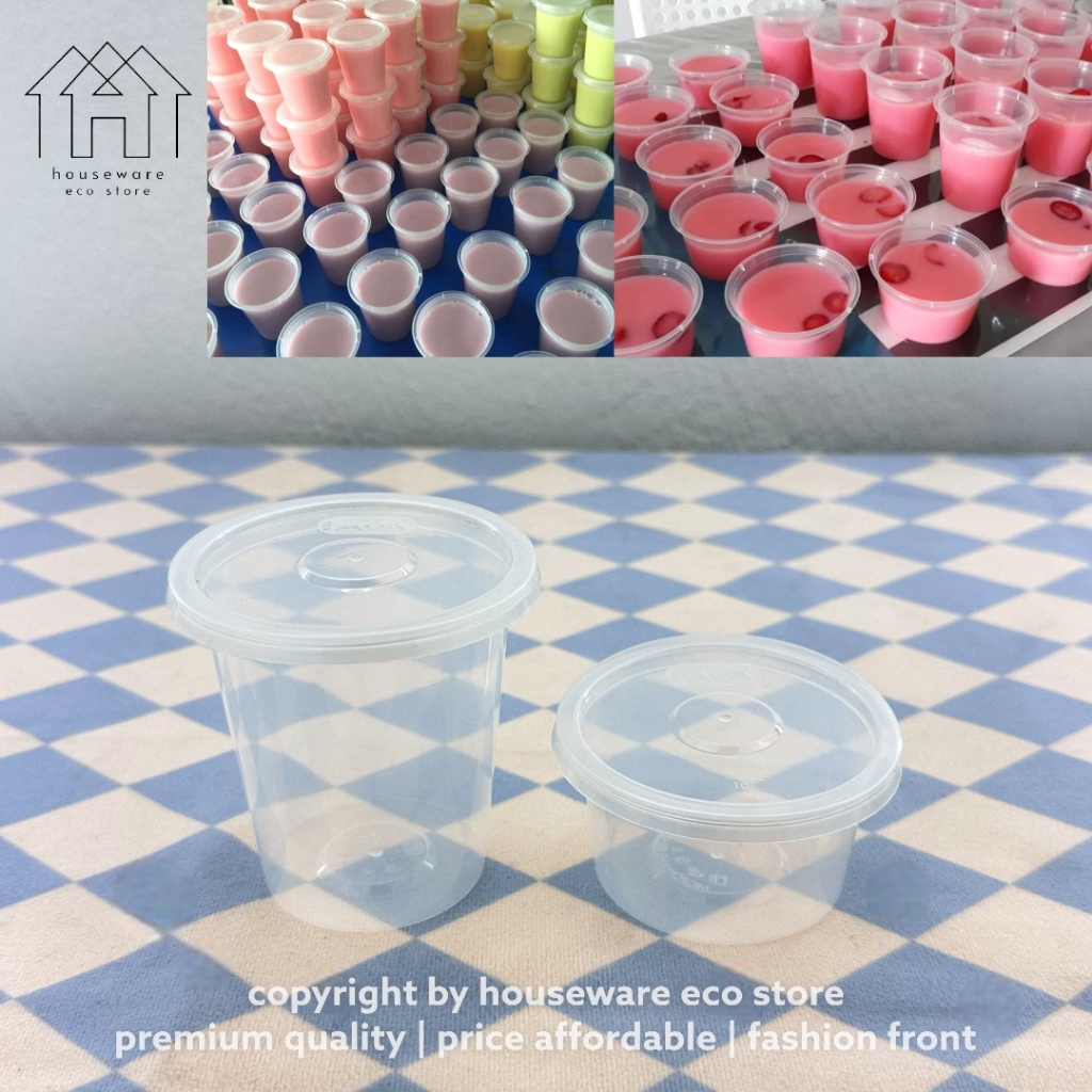 LAVA Disposable Plastic Round Container Bowls /Fruit Salad Bowl Food ...