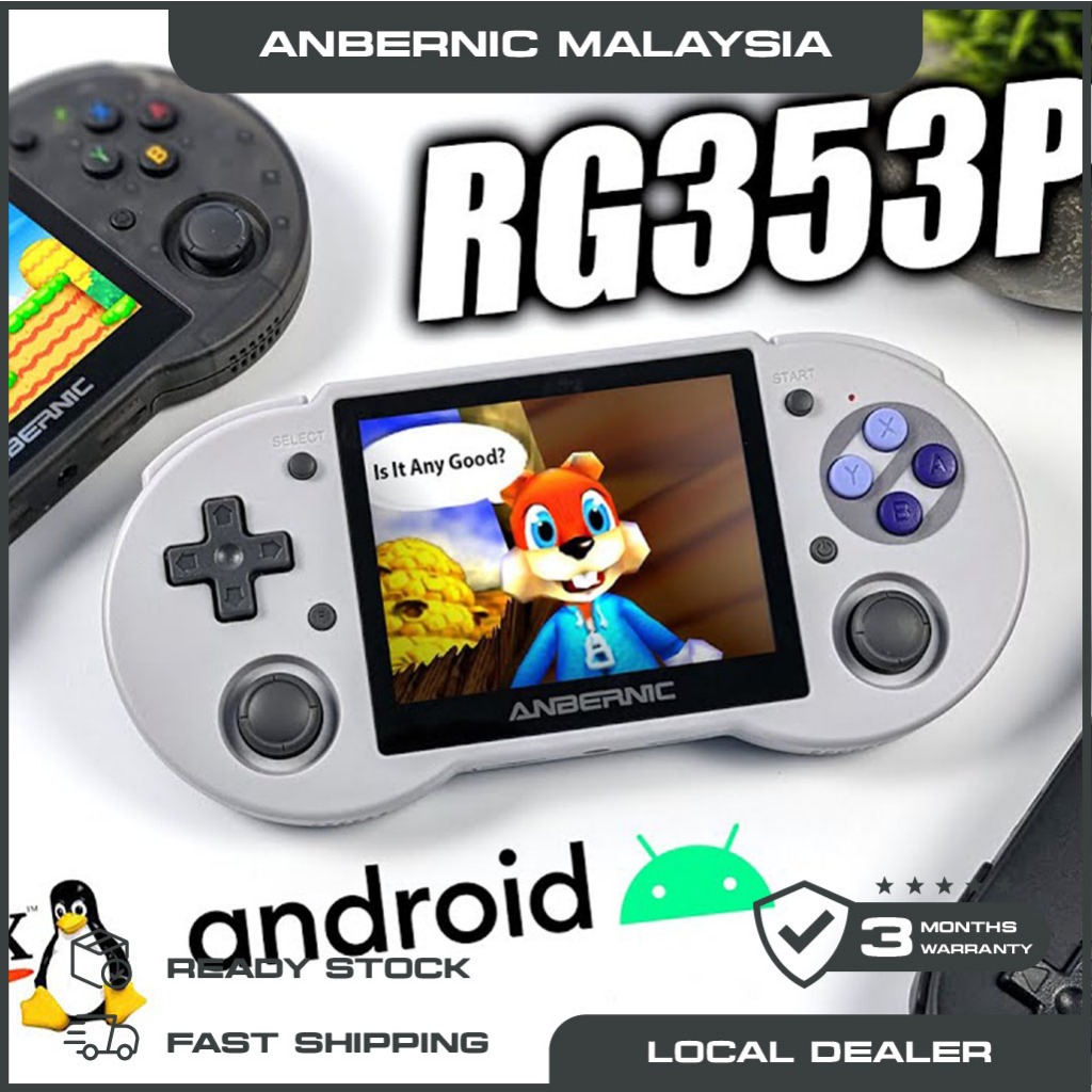 ANBERNIC RG353P RETRO GAMING HANDHELD CONSOLE | Shopee Malaysia