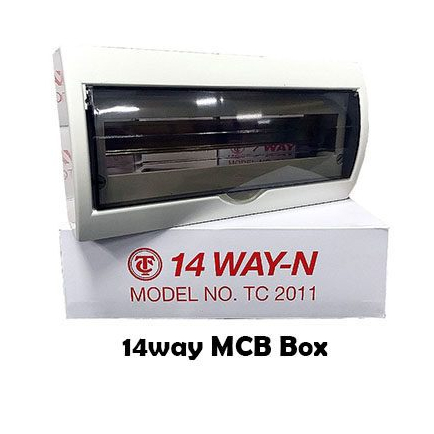 TC (Tham Chee) 6 Way - 14 Way Surface PVC MCB DB Box Consumer Unit Distribution Box | Shopee ...