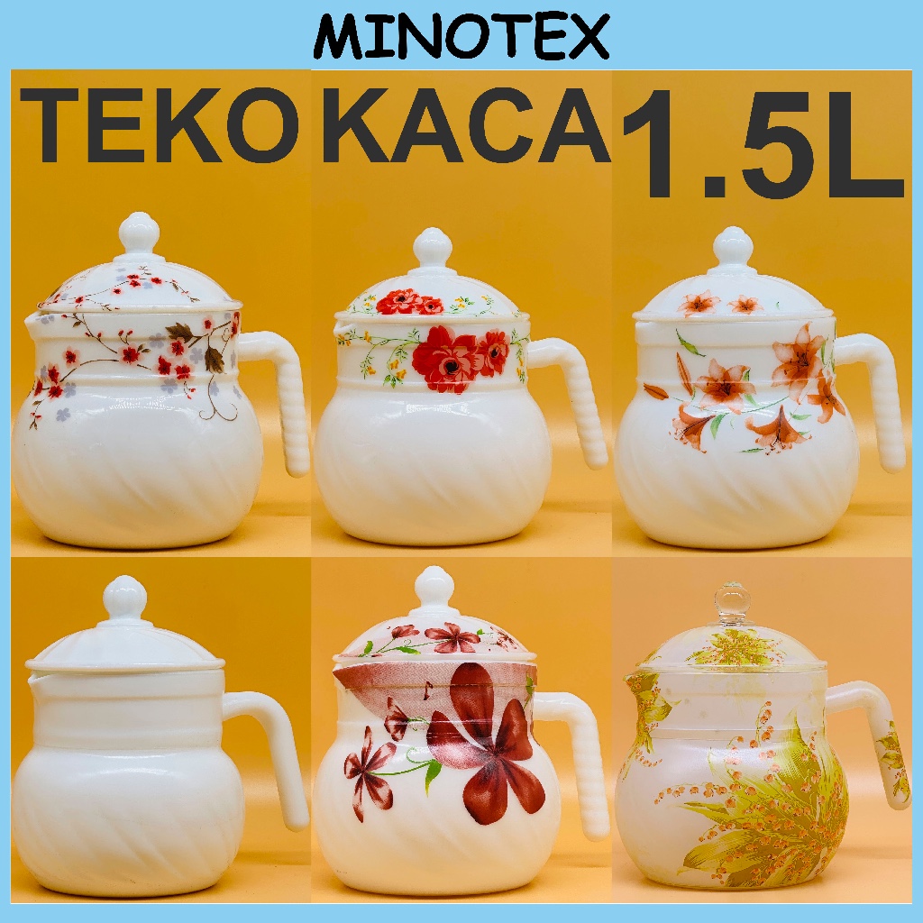 Teko Kaca Opal Tahan Panas 1.5L / Opal Glass Water Jug / Jug Kaca Tahan ...