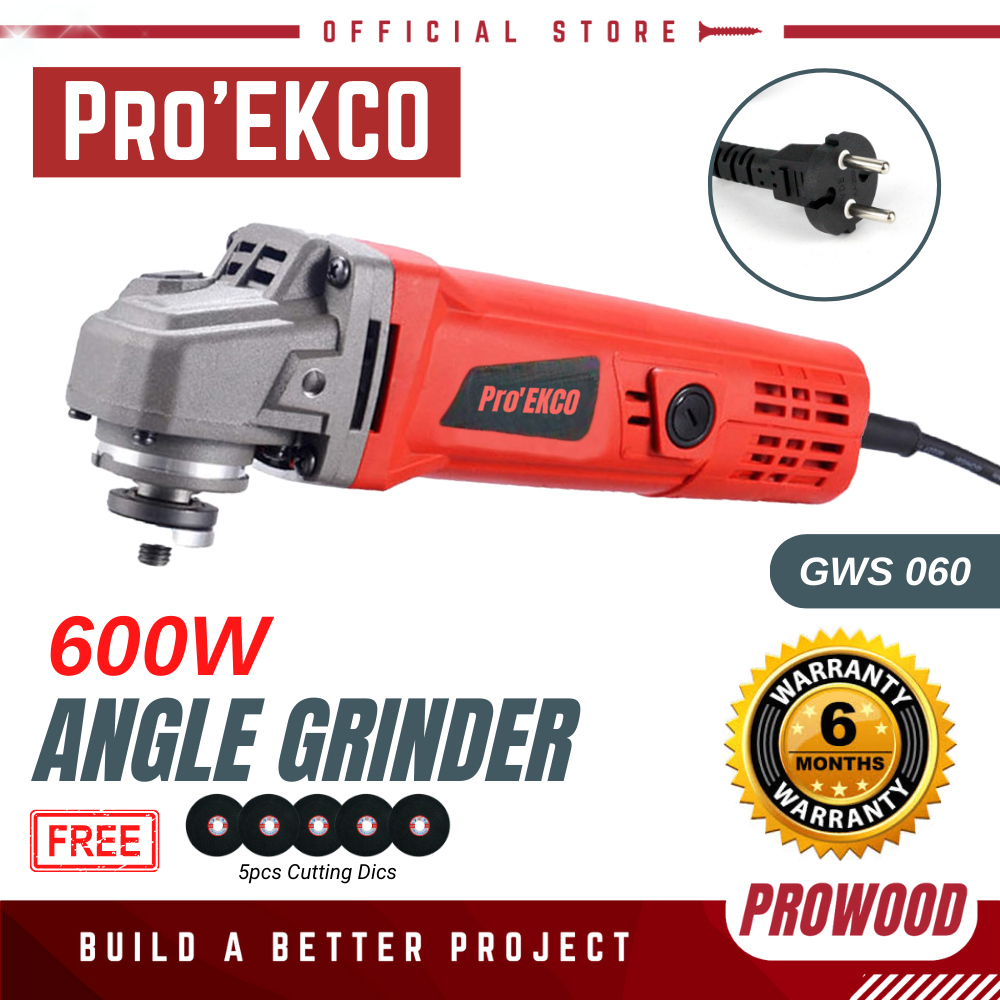 PRO'EKCO GWS060 600W Angle Grinder Power Tools Grinder Machine | Shopee ...