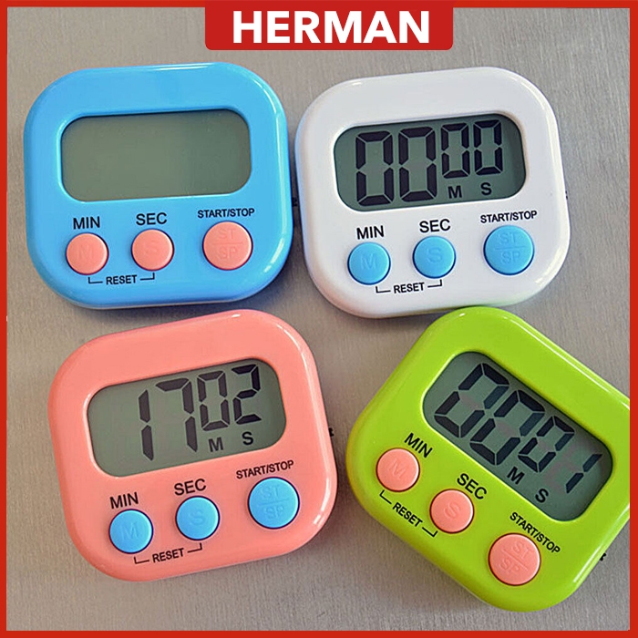 𝗖𝗢𝗨𝗡𝗧 𝗨𝗣 ⬆ 𝗗𝗢𝗪𝗡 ⬇ Magnetic LCD Digital Kitchen Cooking Timer Alarm ...