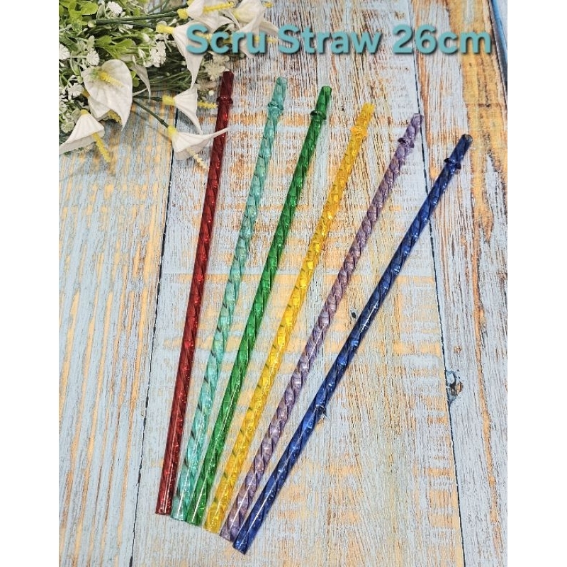 NO BRAND Thick Quality Reusable Scru Plastic Straw 26cm | Shopee Malaysia