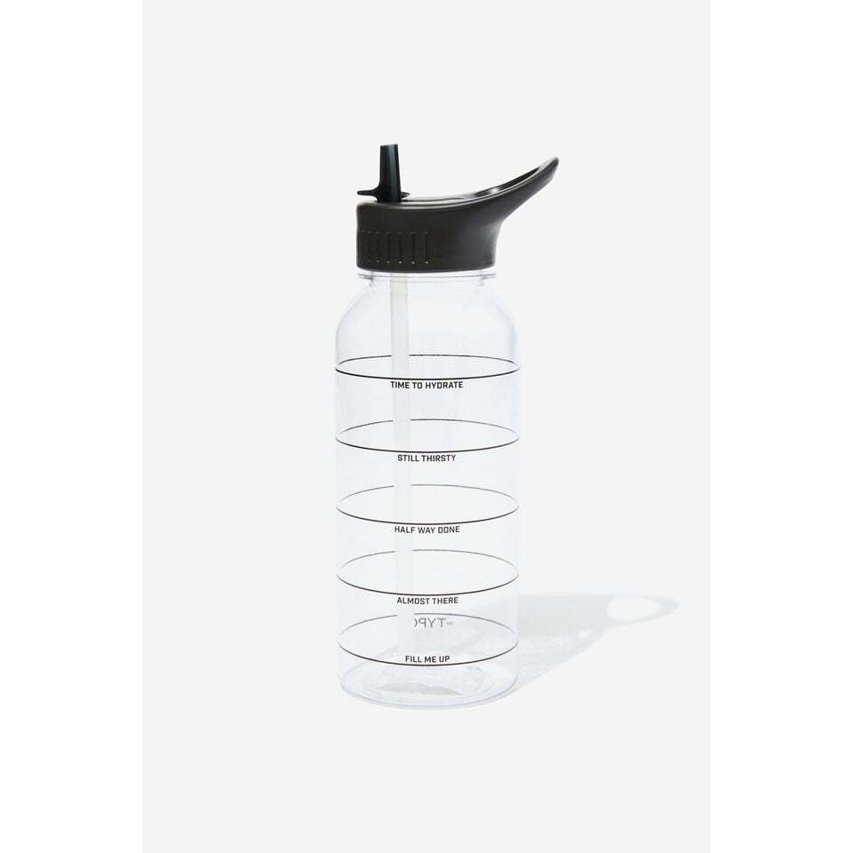 TYPO Drink it up Bottle Water drinking Bottle 1L BPA free, Straw botol ...