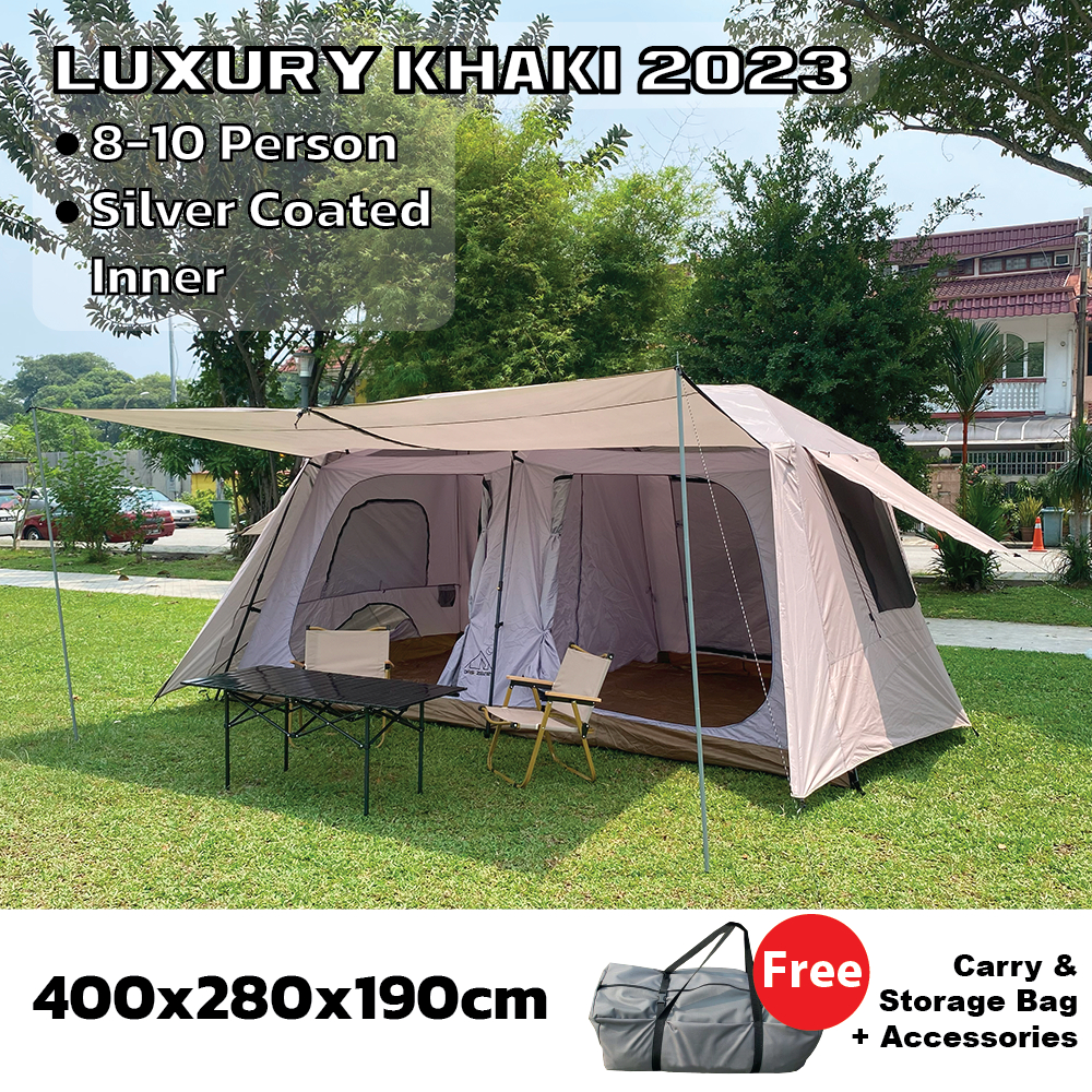 Das Nature™ Khemah Camping Tent Waterproof Village-13 family Tent large ...
