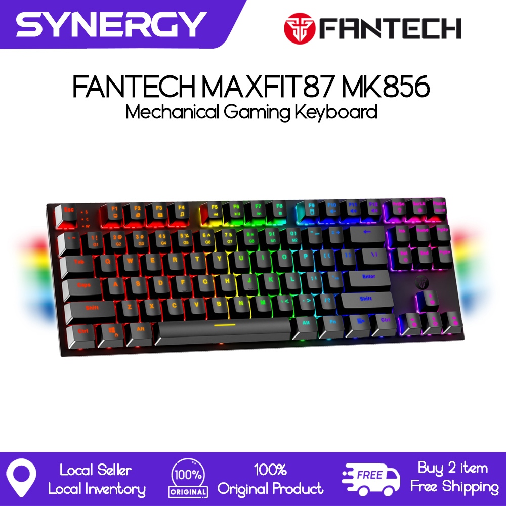 Fantech Gaming Keyboard Maxfit87 MK856 with Detechable Type-C Cable ...