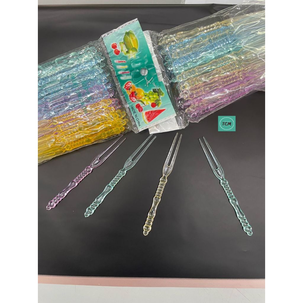 [READY STOCK]Disposable Fruit Fork/Penyucuk Buah/Desserts Fancy Picks ...