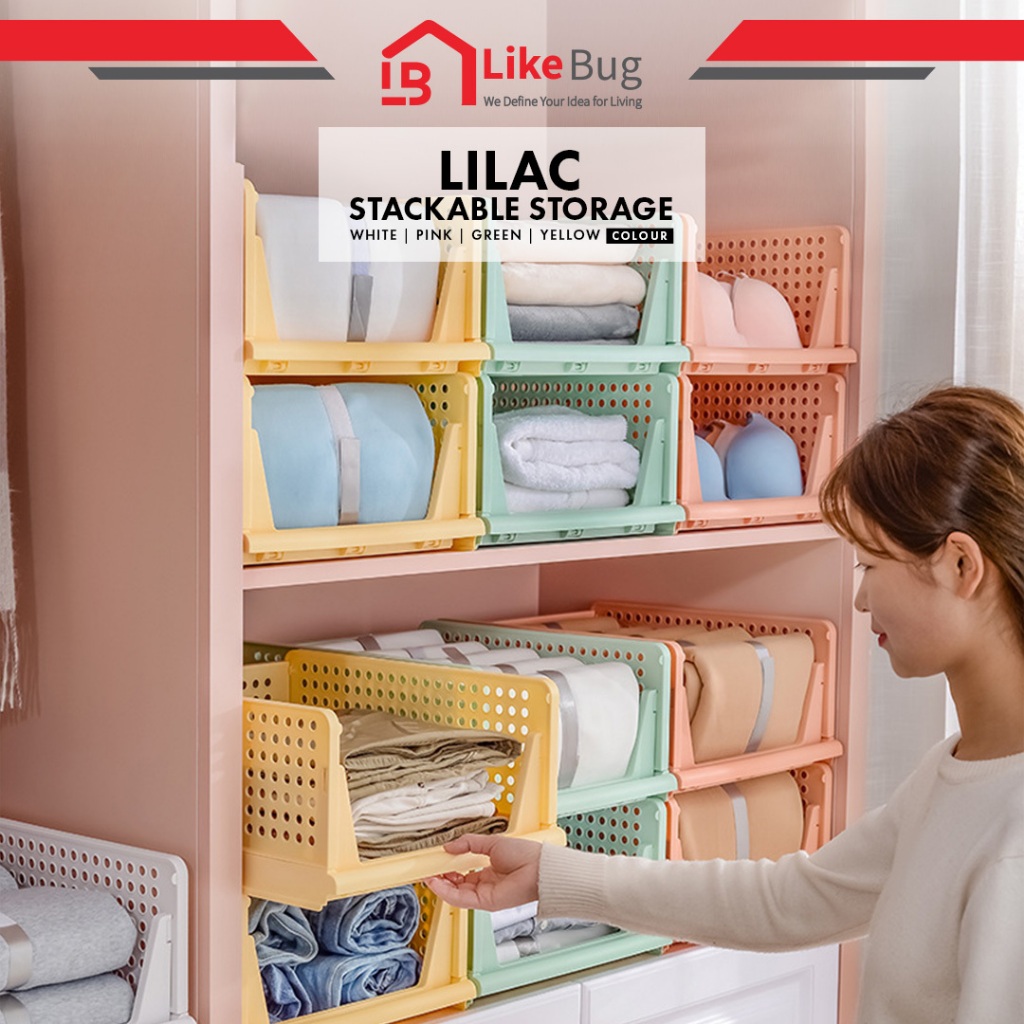 ⚡️LIKE BUG⚡️LILAC Multipurpose Stackable Detachable Drawer Storage ...